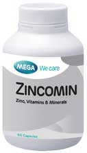 Mega We Care Zincomin เมก้า วีแคร์ ซินโคมิน 60cap