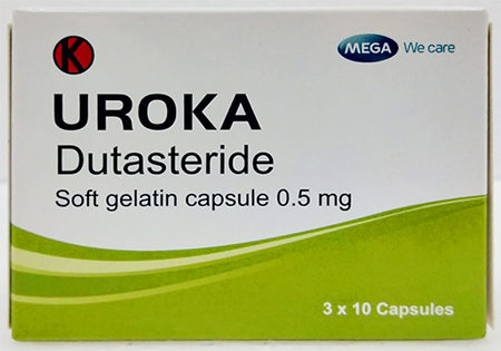 Mega We Care UROKA (Dutasteride 0.5mg) 30เม็ด
