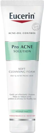 Eucerin Pro Acne Solution Soft Cleansing Foam 150g. โฟมล้างหน้าผิวเป็น ...