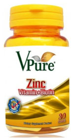 V Pure Zinc Plus Vitamin 30cap